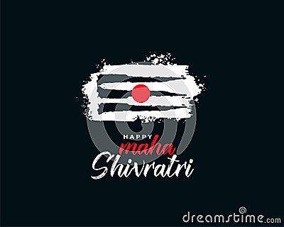 Maha Shivratri Religious Background With Lord Shiv Tilak Design Vector ...