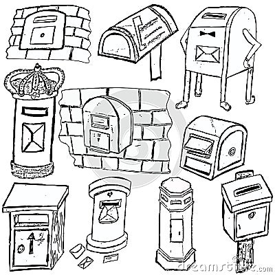 Mail Box Sketch Stock Photos - Image: 27558253