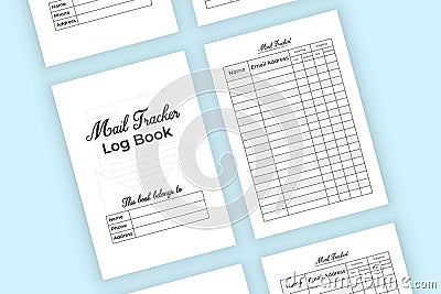 Mail Tracker Log Book KDP Interior. Mail Incoming And Outgoing Tracker ...