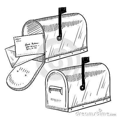 Mailbox Drawing Stock Image - Image: 22406261