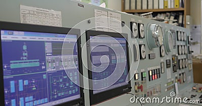 Main Switchboard of Engine Control Room of Ship Stock Video - Video of ...