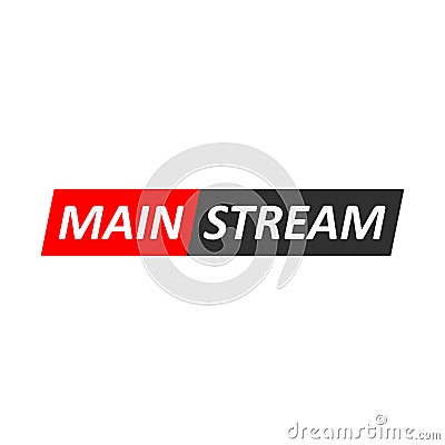 Mainstream Logo, Emblem. Symbol Of Dominant Direction Vector ...