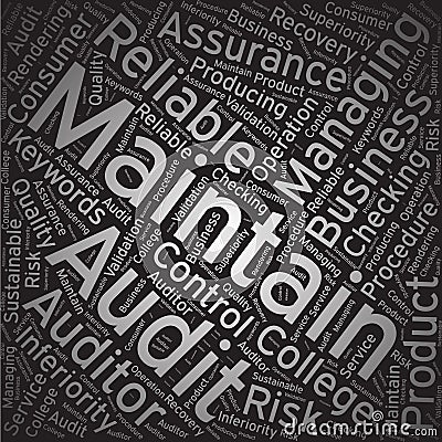Maintain ,Word Cloud Art Background Vector Illustration | CartoonDealer ...
