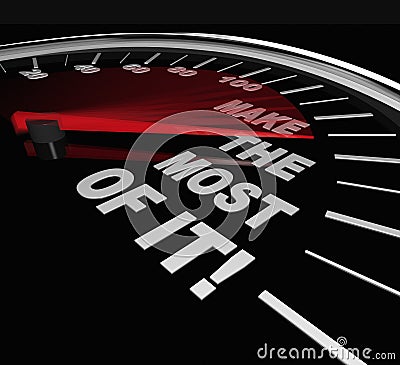 Make The Most Of It Speedometer Opportunity Potential Royalty-Free ...