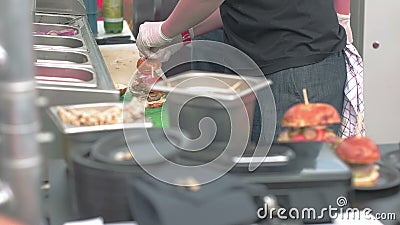 Making of Burgers stock footage. Video of person, burger - 60888244