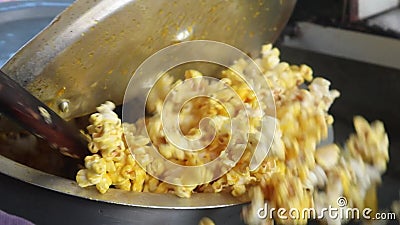 Making popcorn stock footage. Video of background, making - 299668310