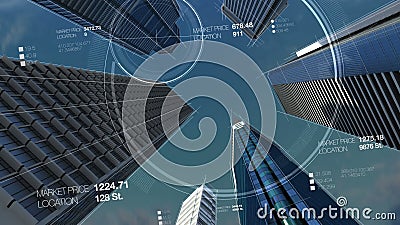 Construction Technology, Building City Skyline and Make City in Digital ...