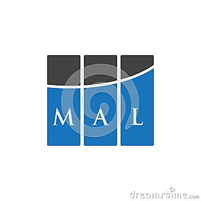 MAL Letter Logo Design On WHITE Background. MAL Creative Initials ...