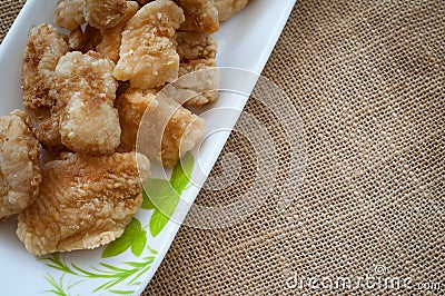 Malaysian Style Battered And Deep Fried Dory Fish Cubes. Stock Image ...