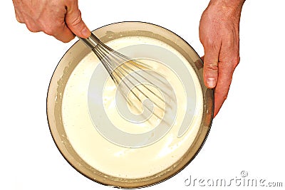 Male Chef Beating Dough For Baking Royalty Free Stock Photography ...