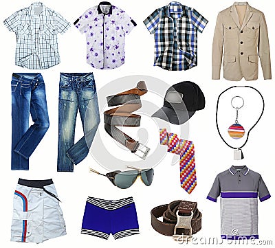 Male Clothes Collection Royalty Free Stock Images - Image: 28339549