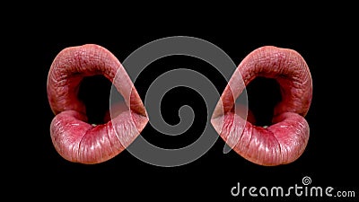 Male lips moving stock video. Video of face, love, kiss - 217608641