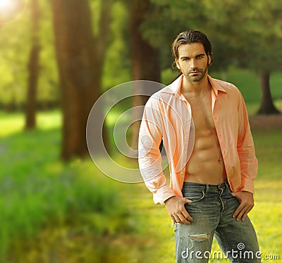 Male Model Outdoors Royalty Free Stock Photography - Image: 21702827