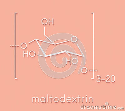 Maltodextrin Food Additive Molecule. Skeletal Formula. Royalty-Free ...