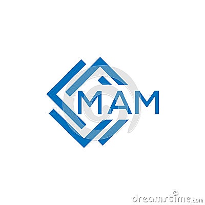 MAM Letter Logo Design On White Background. MAM Creative Circle Letter ...