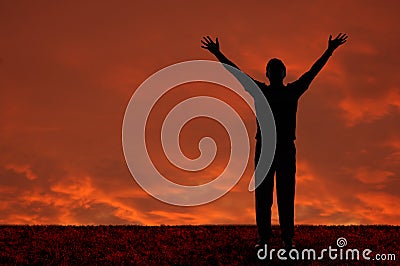 Man With Arms Extended Stock Images - Image: 1130324
