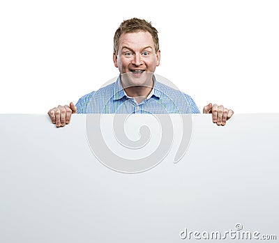 Man With Blank Sign Board Royalty-Free Stock Image | CartoonDealer.com ...