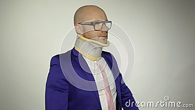 A man with a broken neck stock video footage. Video of disabled - 37459331