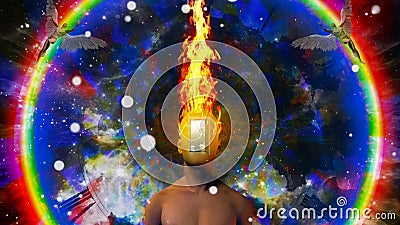 Burning mind stock footage. Video of aurora, body, energy - 183776842