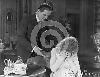 Man Consoling Crying Woman Stock Photography | CartoonDealer.com #52000874