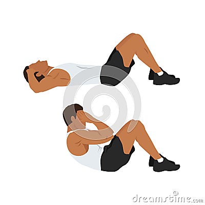 Man Doing Sit Ups Exercise. Abdominals Exercise Royalty-Free ...