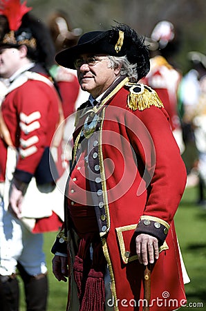 Man Dressed As British Redcoat Editorial Image - Image: 13979420