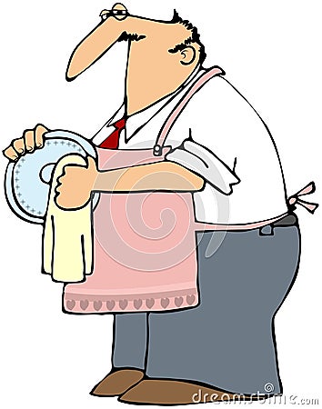 Man Drying Dishes Stock Images - Image: 24543484