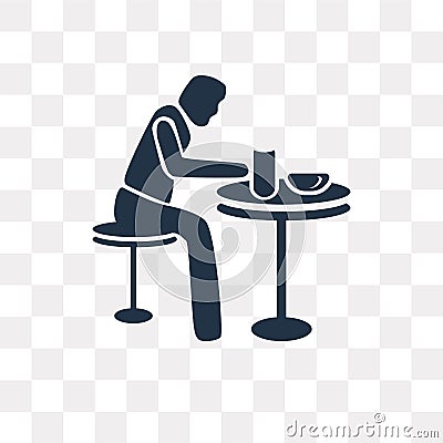 Man Eating Vector Icon Isolated On Transparent Background, Man E ...