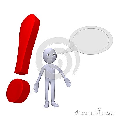 Man with exclamation stock illustration. Illustration of exclamation ...