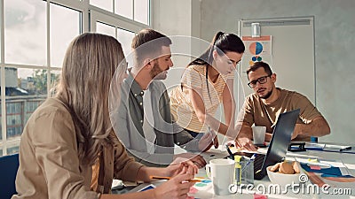 Man Explaning Project To His Team. Creative Team Working at Office ...