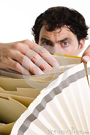 Man Filing Paperwork Stock Photo | CartoonDealer.com #11726412