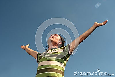 Man With His Arms Wide Open Royalty Free Stock Photos - Image: 934168