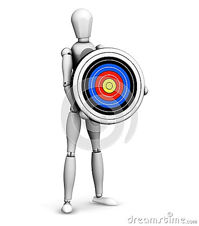 Man Holding Target Stock Image | CartoonDealer.com #1256095