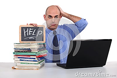 Man Looking For Help Stock Image | CartoonDealer.com #27811183