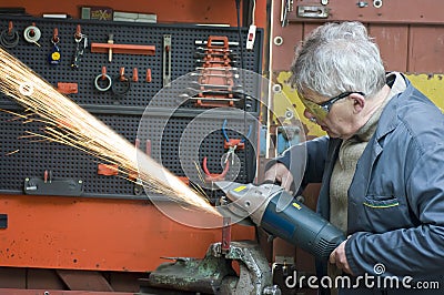 Man In Metal Workshop Royalty Free Stock Photos - Image: 4778778
