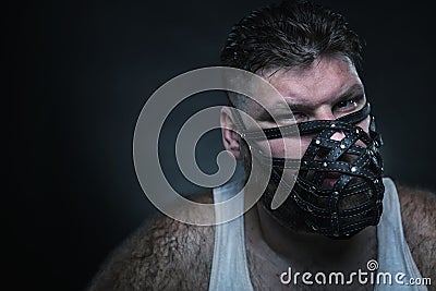 Man In Muzzle Stock Photo - Image: 52006147