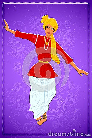 Man Performing Phag Folk Dance Of Haryana, India Stock Image ...