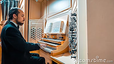 Organ Inside Main Hall stock video. Video of instrument - 89207233