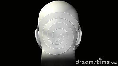 Man portrait rotating head stock video. Video of black - 38697232