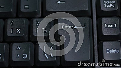 The Man Pressing the Enter Key Stock Footage - Video of human, male ...