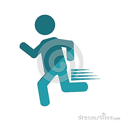 Man Running Pictogram Cartoon Vector | CartoonDealer.com #81145243