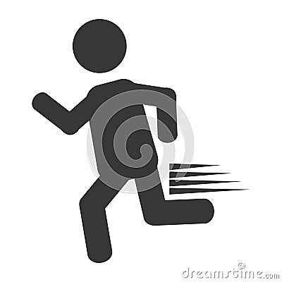 Man Running Pictogram Vector Illustration | CartoonDealer.com #81147266