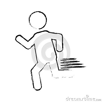 Man Running Pictogram Cartoon Vector | CartoonDealer.com #81149563