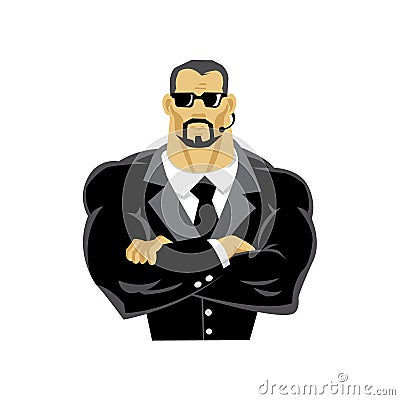 Man Security Guard Vector Stock Vector - Image: 69939658