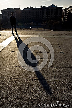 Man Shadow Royalty Free Stock Photo - Image: 4436175