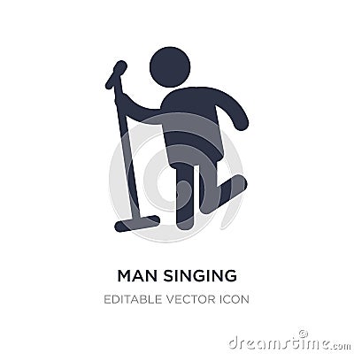 Man Singing Icon On White Background. Simple Element Illustration From ...