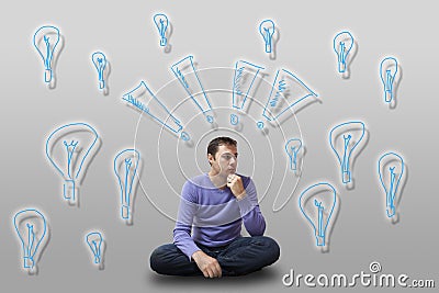 Man Sitting Down Thinking Royalty-Free Stock Photography ...