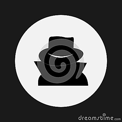 Man In Suit. Secret Service Agent Icon Vector Illustration ...