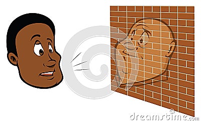 Man Talking To A Brick Wall Royalty Free Stock Photos - Image: 17516308