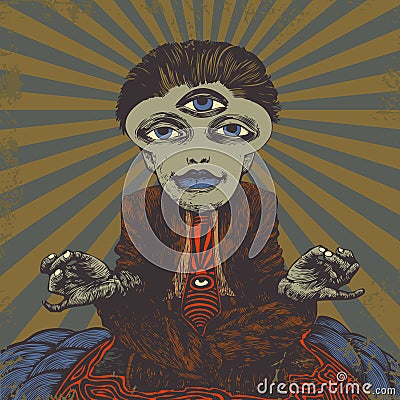 Man With Third Eye Royalty Free Stock Photos - Image: 13175998